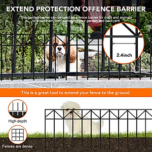 Elecoman 5PACK 32 * 10in No Dig Animal Barrier Fence,Underground Decorative Garden Fencing/Fence,5mm Galvanized Steel Garden Fence Border,Dog Rabbits Ground Stakes for Outdoor Garden Yard Patio