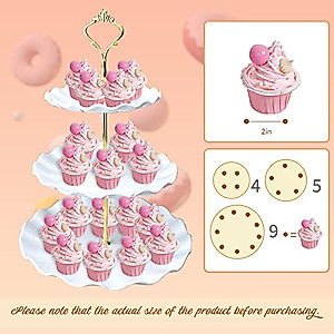 Cake Stand Set-5 Pcs Cupcake Stand Set-Dessert Table Display With 2xlarge 3-Tier + 3x Appetizer Trays Perfect For Wedding Baby Shower Home Birthday Tea Party Decoration(Wave)