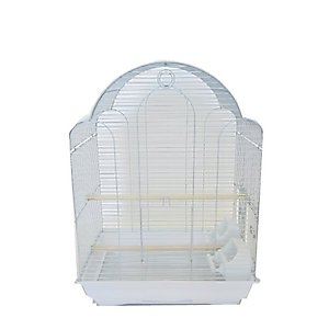 YML 3/8-Inch Bar Spacing Shell Top Bird Cage, White