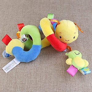 Uonlytech Baby Crib Hanging Rattles Toys, Car Seat Toy Hanging Rattles Spiral Stroller Crib Cot Toy Spiral Toy Pram Hanging for Babies Boys and Girls