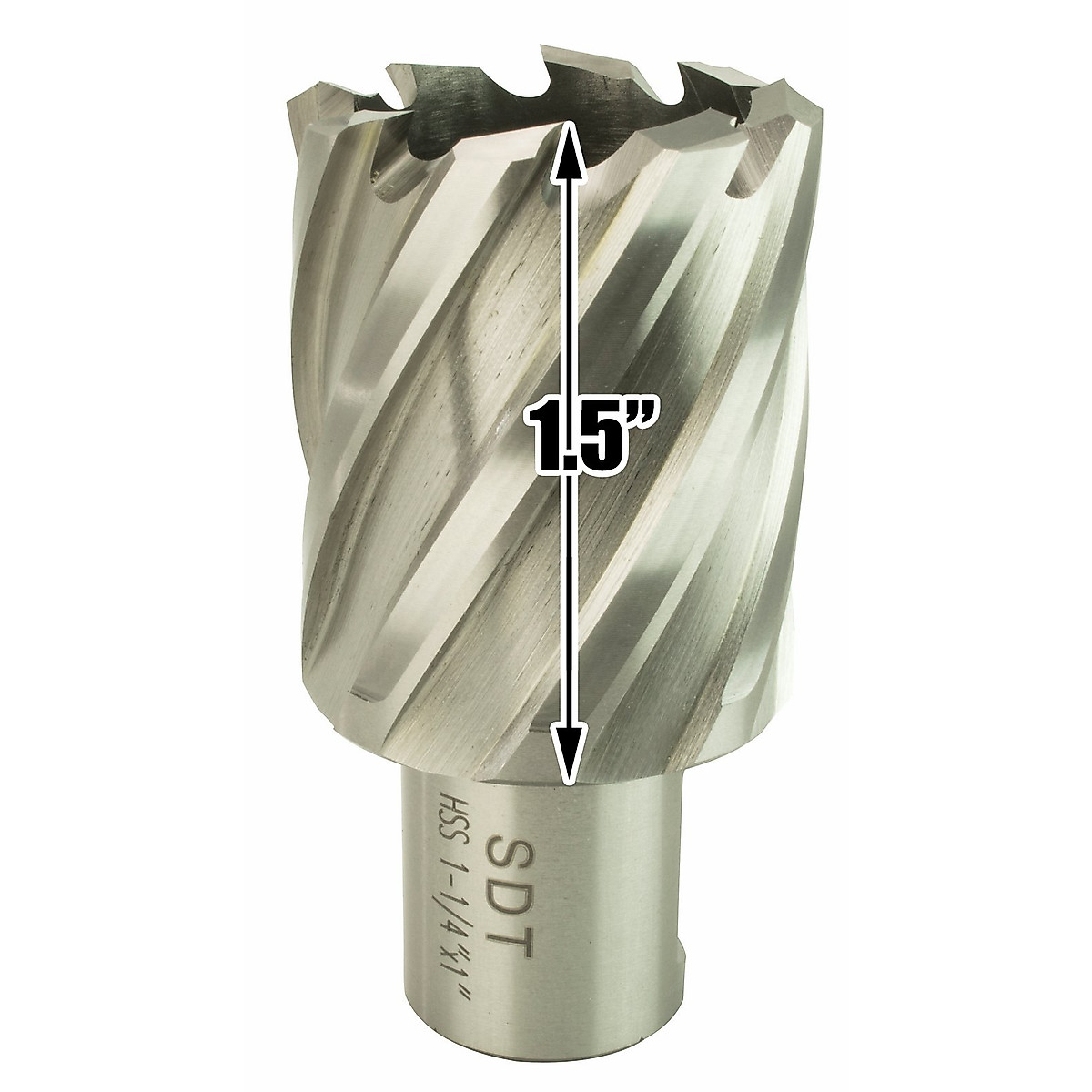 Steel Dragon Tools 1-1/4" x 1" High Speed Steel Annular Cutter with 3/4" Weldon Shank