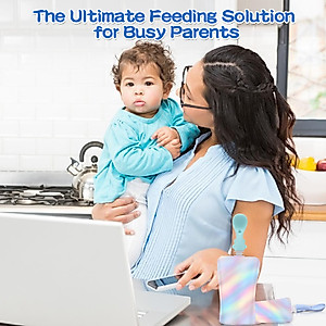 Miniguysa Silicone Baby Spoons & Squeeze Pouch Feeder Attachments Topper: Easy-Clean, Leak-Proof Spoon for Infant Food, Ideal for Diverse Food Pouches, Suitable for 3+ Months Babies 4-Pack, 2.48*1.18