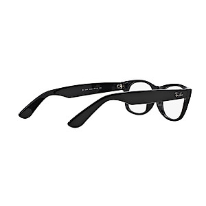 Ray-Ban RX5184 New-Wayfarer Prescription Eyeglass Frames, Shiny Black/Demo Lens, 52 mm