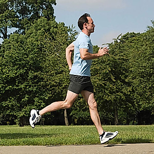 Toes&Feet Men's 5-Pack Black Anti Odor Quick Dry Thin Ankle Running Socks, L