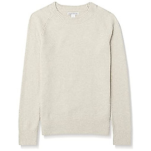 Amazon Essentials Women's Classic-Fit Soft Touch Long-Sleeve Crewneck Sweater, Beige, Small