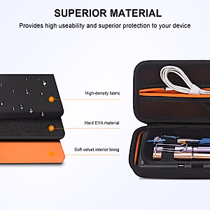 Elonbo Carrying Case for CASIO FX-9750GIII / PRIZM FX-CG50 Color Graphing Calculator, Extra Zipped Pocket Fits Charging Cable, Charger, Manual, Black