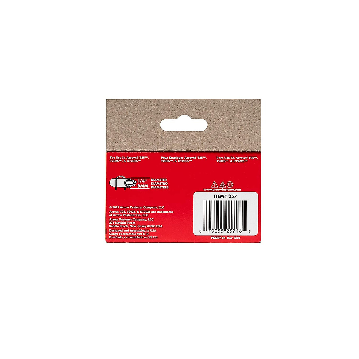 Arrow Heavy Duty T25 Round Crown Staples for Cable and Low Voltage Wiring, 1100 Pack, 7/16 Inch