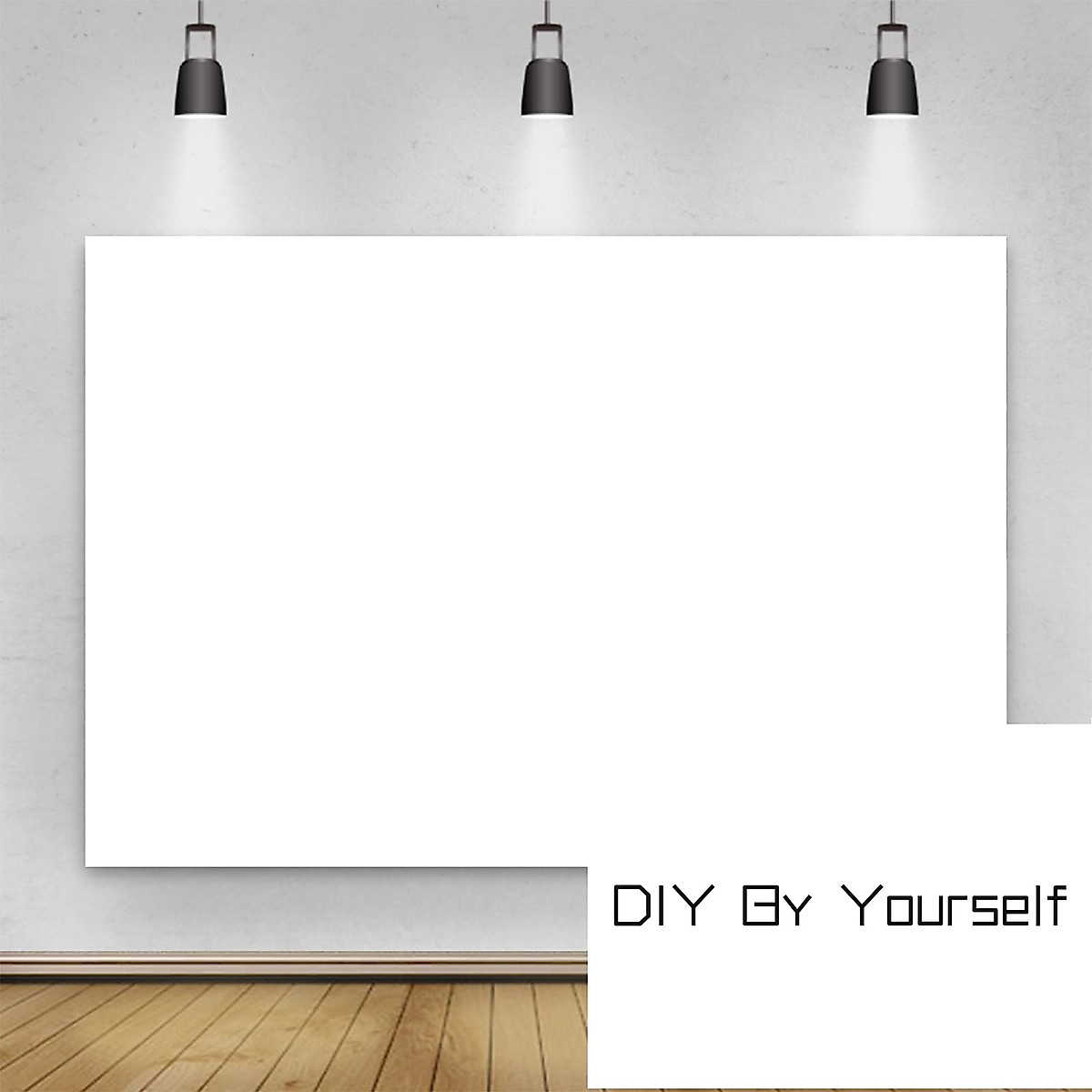 Yeele 7x5ft Backdrop Customized Your Image Logo Backdrop Cover DIY Background for Photography Kids Birthday Baby Shower Gender Reveal Wedding Anniversary Conference Table Decor White-Rectangle