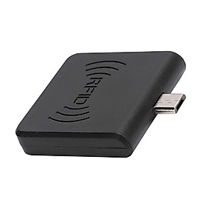 Portable Phone UHF RFID Handheld Writer and Reader, High Frequency ID Reader for Smartphone With Micro USB (Black)