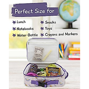 JOY2B Lunch Box Kids with Reusable Snackbag - Kids Lunch Box for Girls and Boys Lunch Bag Kids with Water Bottle Holder - Unicorn Party