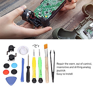 Disassembly Kit for Switch, 21in 1 Disassembly Repair Tool Kit Joystick Screwdriver Press Stick Pick Brush Clip Suction Cup Silicone Keycap Screw Box Set for Switch Handle