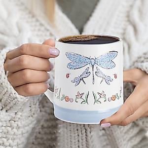 Sheffield Home 20 OZ Large Coffee Mug Set - Set of 2 Coffee Mugs, Large Cups for Tea, Mugs for Latte, and Hot Chocolate (Dragonfly)