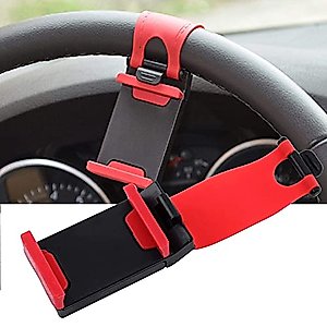 MMOBIEL Universal Portable Steering Wheel Phone Holder Mount Clip Hands Free Compatible with iPhone 12 (Pro)/11/11 Pro (Max) /X/XR/XS (Max)/8(+)/7(+) Samsung S21/S20/S10/Note 10