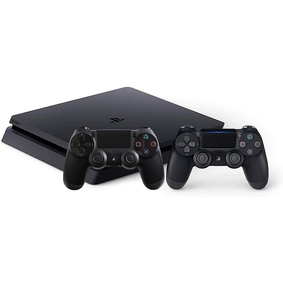 ATAZUA Playstation 4 Slim 1TB Console Bundle with Extra DualShock 4 Wireless Controller Jet Black, TWE HDMI Cable