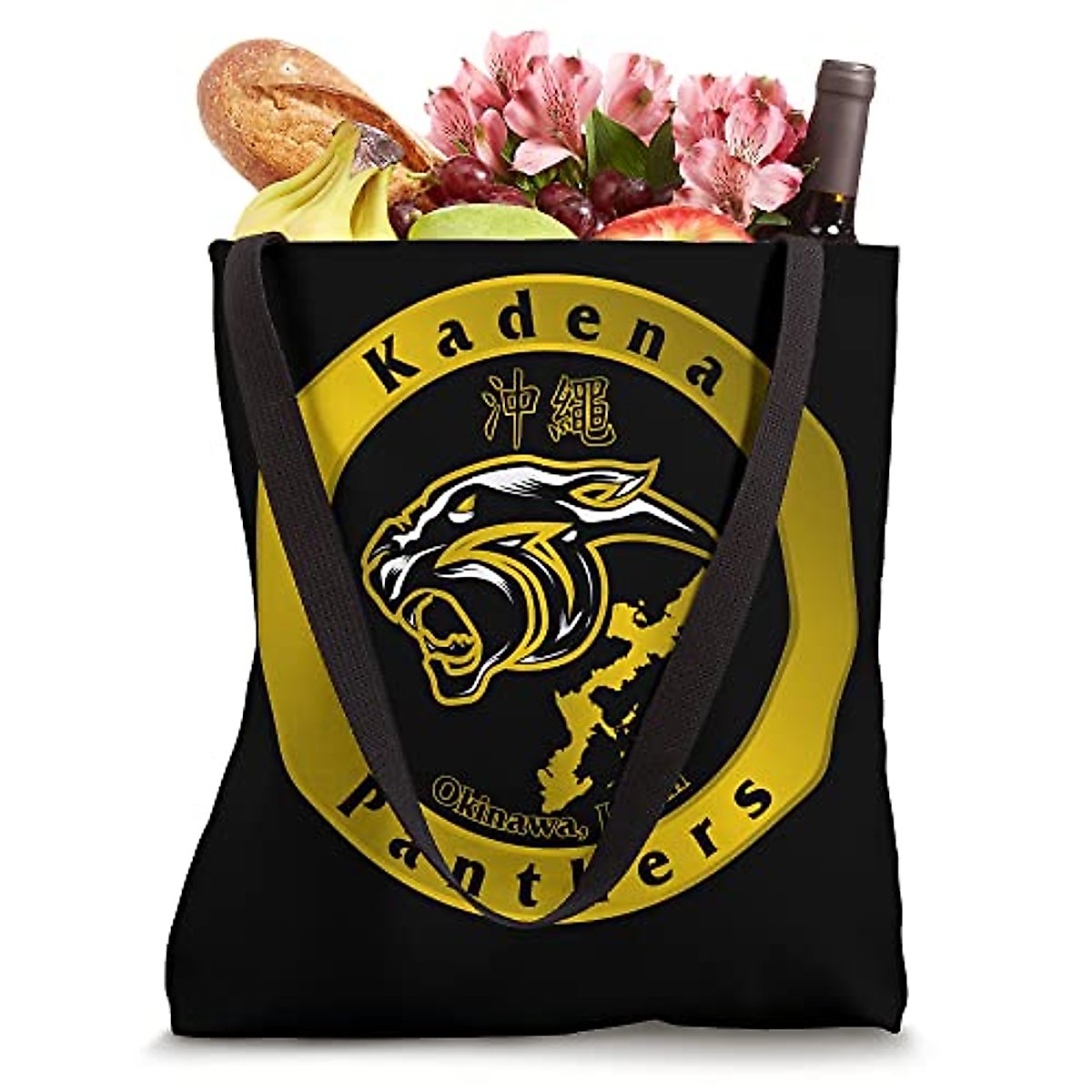 Kadena Okinawa Japan Panthers 沖縄 嘉手納カデナ高校 Ryukyu Island Tote Bag