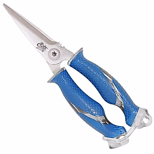 Cuda 8-Inch Titanium-Bonded Snip Fishing Scissors with Micro Serrated Edges (18825)