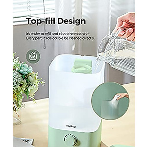 raydrop Cool Mist Humidifier Diffuser, 2.5L Essential Oil Diffuser, Top Fill Humidifier for Bedroom, Home and Office, Baby Humidifier with Adjustable Mist Output, Sleep Mode, Auto Shut Off