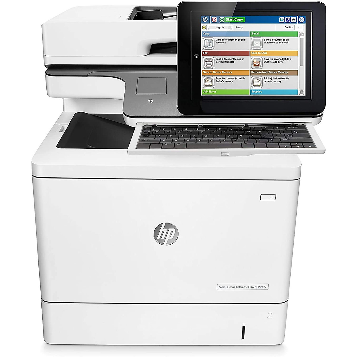 HP Color LaserJet Enterprise M577dn (B5L46A#BGJ) Duplex 3600 dpi USB/Ethernet Laser Multifunction Printer (Renewed)