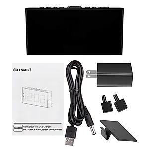 Digital Alarm Clock for Bedroom, Loud Digital Clock with Dual Alarms, 7.5" Dimmable Large Display, USB Charger,Battery Backup,12/24/DST, Electric Table Clock for Kid Heavy Sleeper Teen Boy Girl Senior