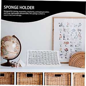 Holibanna 4pcs Box Jewelry Box Pad Earrings Sponge Display Shelf Earstud Insert Vanity Tray Foam Insert Ear Stud Holder Jewelry Showcase Pads Ring Holder Insert Props Glasses White