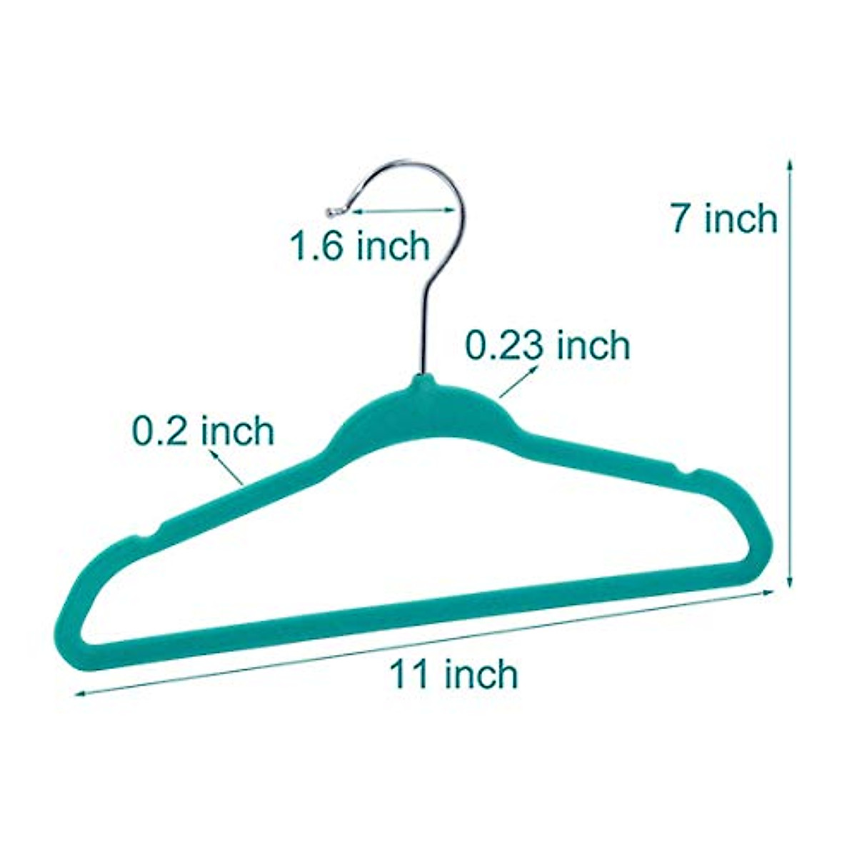 BVENGU Kids Velvet Non-Slip Clothes Hangers 10pcs