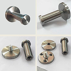 HofferRuffer Round Wall Mirror Decorative Mirror, Hanging Mirror with Hanging Strap Silver Hardware Hooker/Hanger, Diameter 23.6 inch, Brown-L