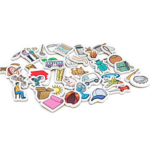 Junior Learning Rainbow CVC Objects Magnetic Foam Set, 40 Pieces, Ages 4-5, Phonics, Pre K-K