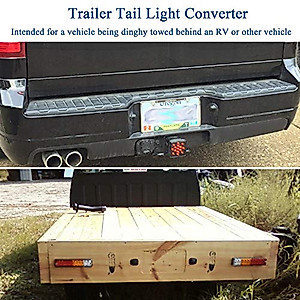 Oyviny 2-to-3-Wire Splice-in Trailer Tail Light Converter Electrical System Turn Signal Brake Wire Harness Adapter Color Coded for Trailer RV Dinghy Towing Pickup Trucks Vans