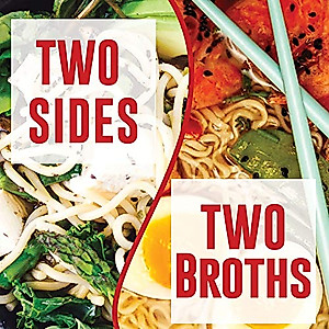 Brentwood SK-72BK Electric Non-Stick 6-Quart Shabu Pot with Divider, Black