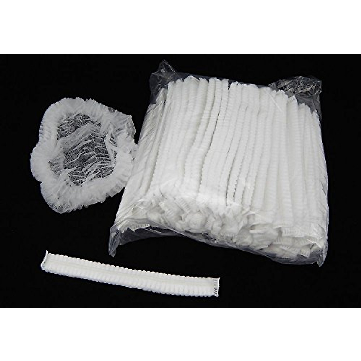 100 Disposable Mop Mob Bouffant Caps 21inch Clipped Hair Head Cover Net for Salon or Spray Tan