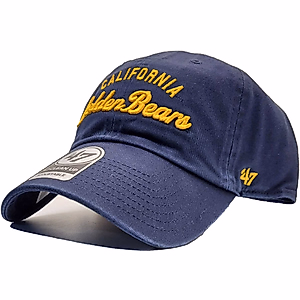 '47 Cal Hat (Berkely Golden Bears) Mens Womens Clean Up Adjustable Cap, Navy Blue, One Size