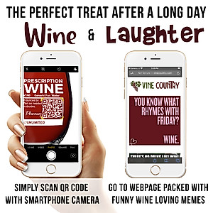 Vine Country Funny Wine Glass Gift For Women, Doctors, Nurses - 20 Oz Capacity