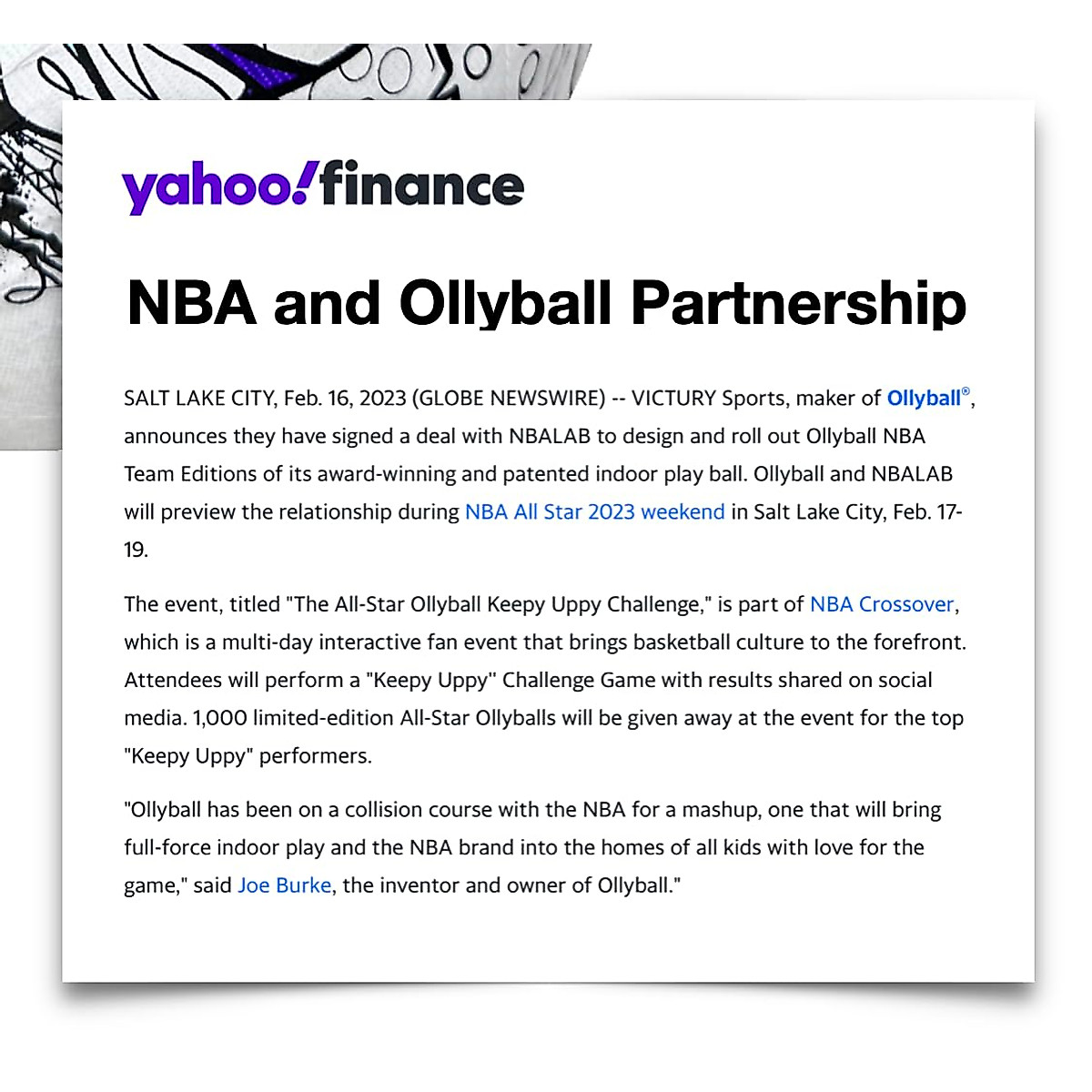 Ollyball Chicago Bulls NBA Team Edition - Patented Award Winning Colorable Indoor Kickball