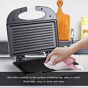 Yosoo Sandwich Maker, Multifunctional Electric Mini Sandwich Bread Maker Non?stick Toaster and Electric Panini Press Baking Pan with US Plug 110V 8.9x8.1x3in