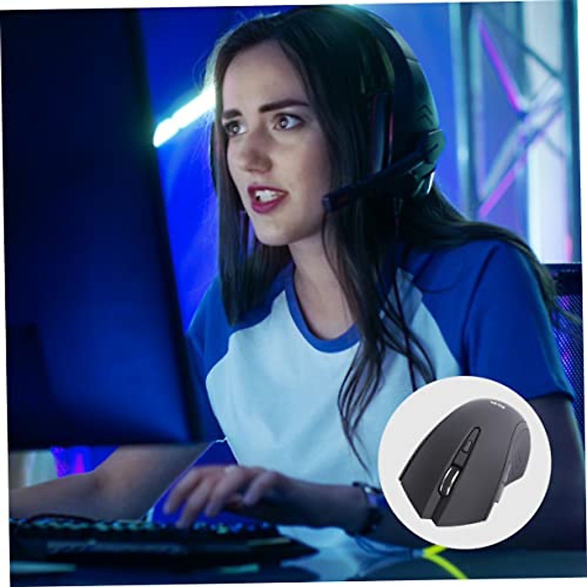 SOLUSTRE Lap Desk Mini Computers Shaped Business Wireless Mice with Keys for Receiver Home Ghz Office Gaming Portable USB Optical Black Computer U Laptop Mini Gamer Working Lap Desk Mini Computers
