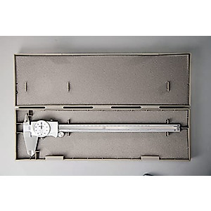 Mitutoyo 505-746 Dial Caliper.001" Graduation, 0.1" per Revolution, 0-12" Range, 0.002" Accuracy, White Face
