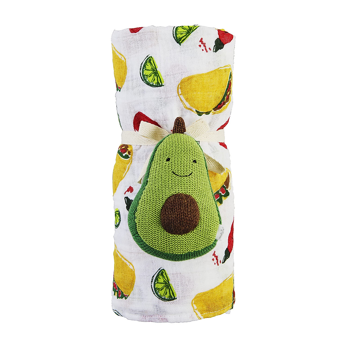 Mud Pie Children's Swaddle & Rattle Set, Taco