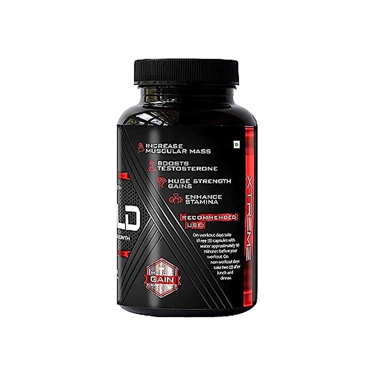 Extreme D-Bold | Mass & Weight Gainer Capsule for Fast Weight & Muscle Gain, Stamina & Strength, for Men & Women, Natural Alternative for Bulking - (90 Cap) (Pack of 1)