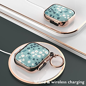 TATOFY for AirPod 2 case, AirPod case with Lock, AirPods 1st & 2nd Case for Women Men (Cyan)