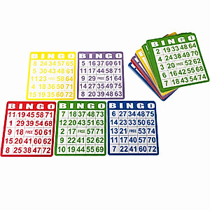 Yuanhe 100 Bingo Game Cards,Bingo Set, Kids Party Paper Card Games, School Classroom Family Gathering Activity, Casino Trip