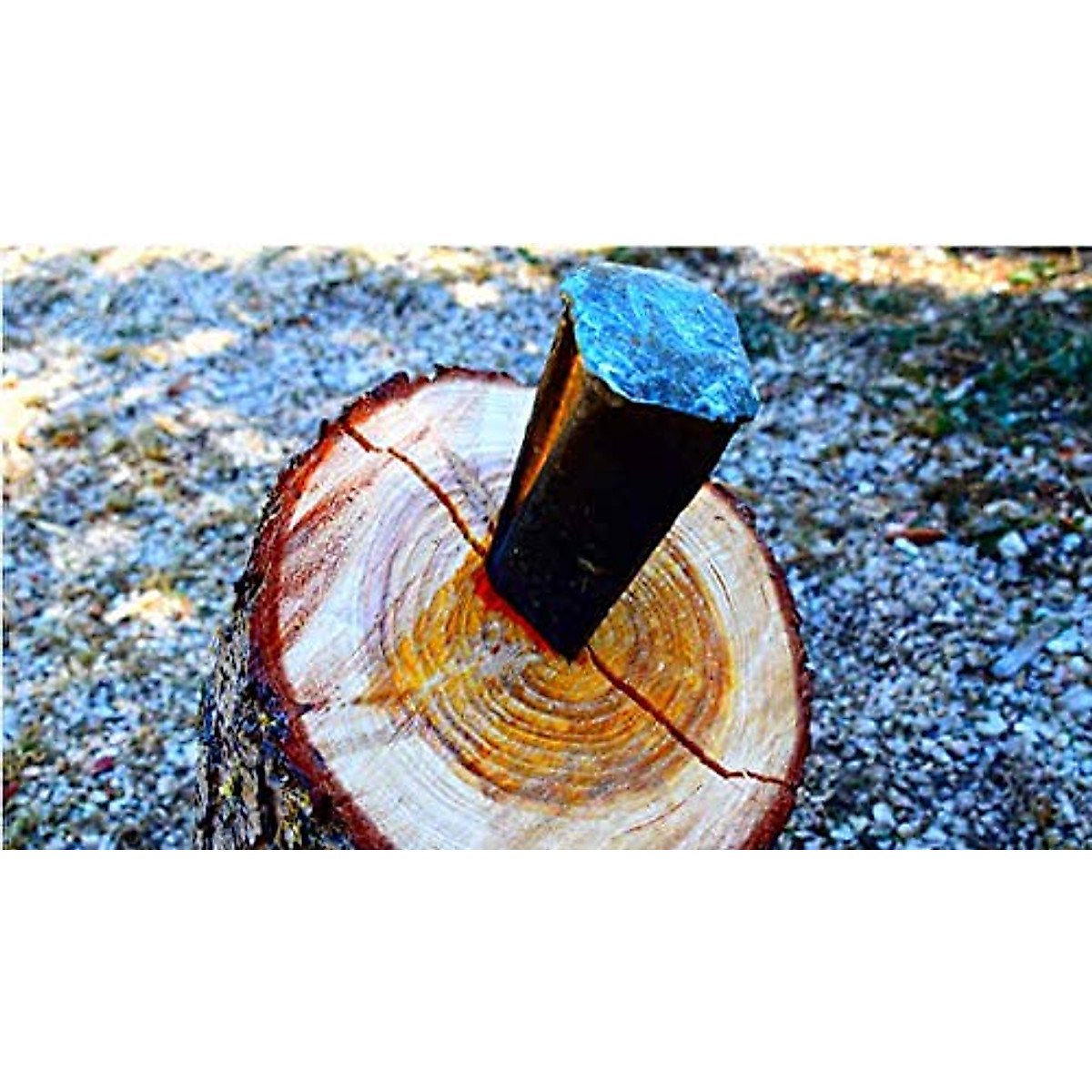 Edward Tools Classic Log Splitting Wedge (4 LB) - Heavy Duty Drop Forged Steel Head Wedge for Chopping Wood - Sharpened Edge for Quicker Log Splitting - Classic Campfire Tool