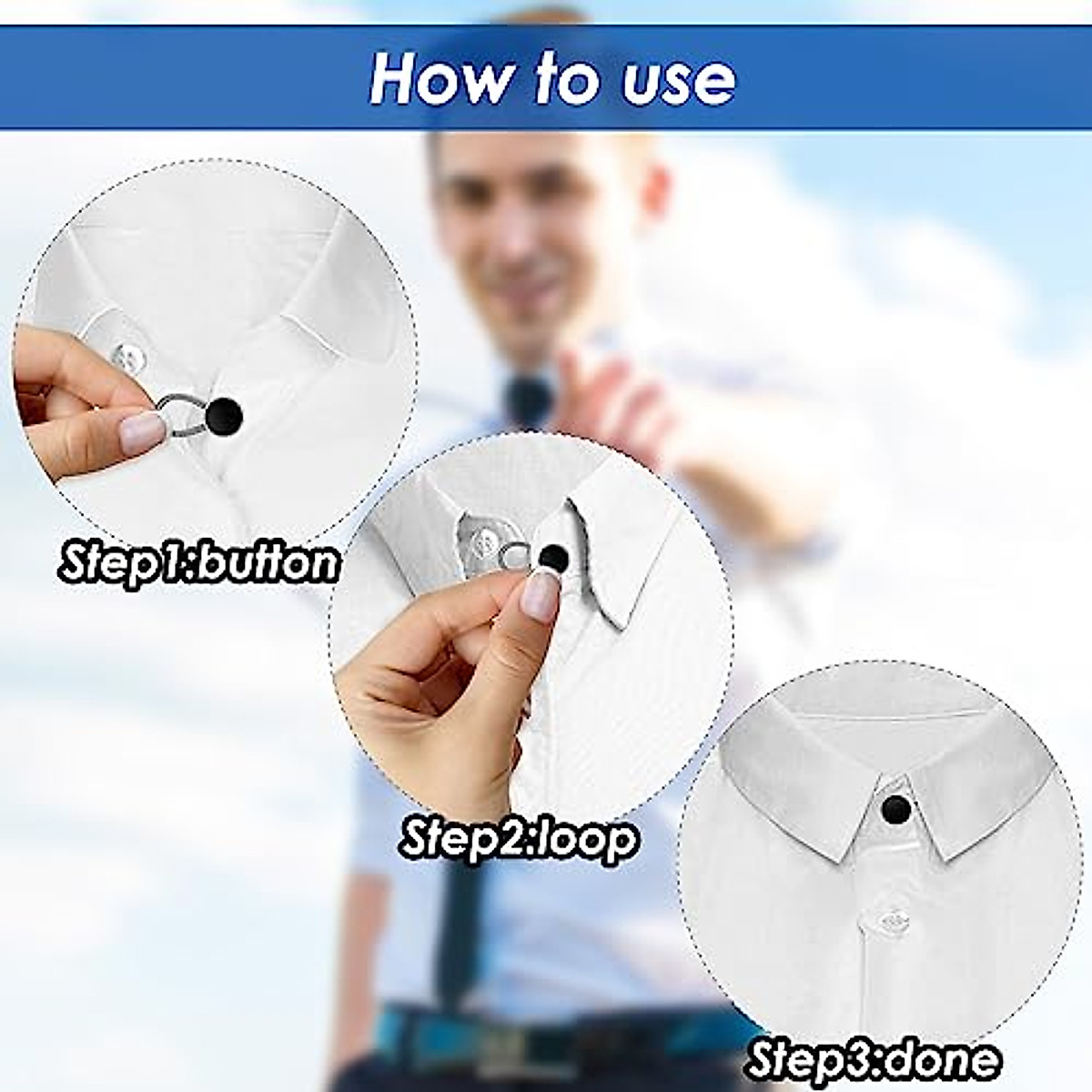 Ouligay 18PCS Collar Extenders Shirt Collar Extenders Pants Button Extender Extender Button Set Collar Button Extender for Mens Dress Shirts Suits Trouser, Coat, Shirts