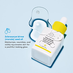 Drunk Elephant Virgin Marula Luxury Facial Oil - Gluten-Free and Vegan Anti-Aging Skin Care and Face Moisturizer (30 mL / 1 Fl Oz)