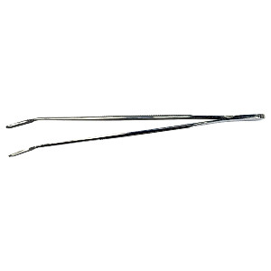 HTS 170C0 4.75" Curved Stainless Steel Stamp Tweezers