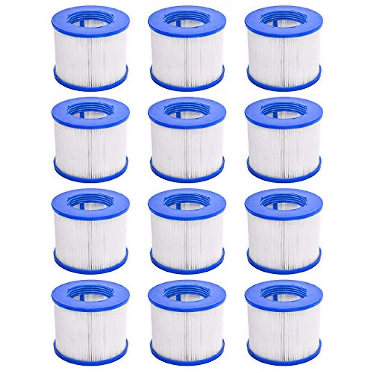 Cosyspa Hot Tub Filter | Spa Pool Standard & Screw in Replacement Cleaner Cartridges | Compatible with All Inflatable Hot Tubs [Pack of 1/6/12] (Screw in, Pack of 12)