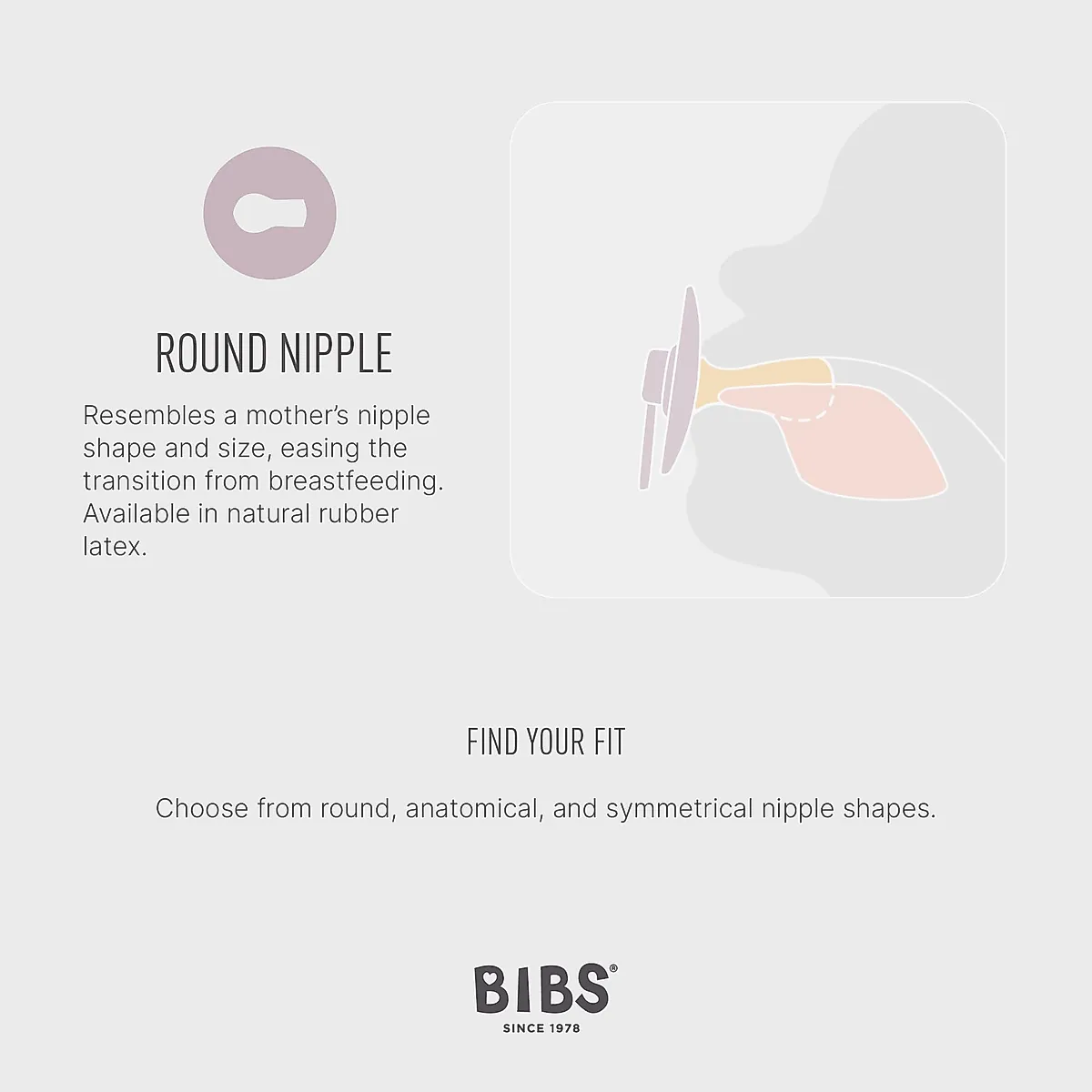 BIBS Pacifiers Colour Collection | Natural Rubber Baby Pacifier | Set of 2 BPA-Free Soothers | Made in Denmark | 6+ Months (Pack of 2) | Vanilla