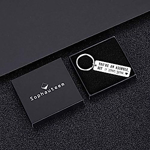 Funny Gift for Boyfriend I Love You Keychain for Husband Hubby Anniversary Couples Birthday Graduation Gift To My Man Fiance Bride Wedding Christmas Engagement Gift for Him Her Brother BFF Jewelry