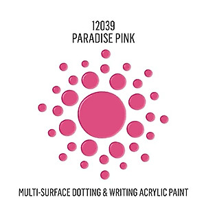 FolkArt, Paradise Pink Acrylic 2 fl oz Vibrant Multi-Surface Dot Paint Perfect for Easy to Apply DIY Arts and Crafts, 12039