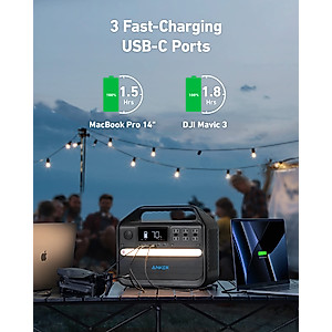 Anker 555 Portable Power Station, 1024Wh Solar Generator (Solar Panel Optional) with LiFePO4 Battery, 6 AC Outlets, 3 USB-C PD Ports at 100W Max, 1000W Powerhouse for Outdoor RV, Camping, Emergency