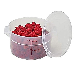 Amz Empire Cambro 2 Qt Round Storage Container With Lid Translucent And Measuring Cup/Container Kit/Kitchen Organization Set